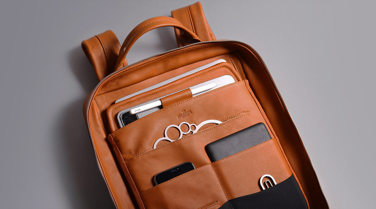 Leather Backpack for Laptop | Harber London