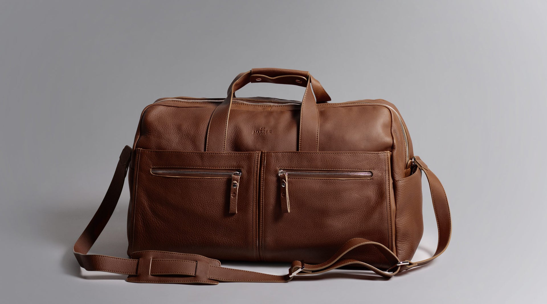 Men's Leather Weekender Bag | Harber London