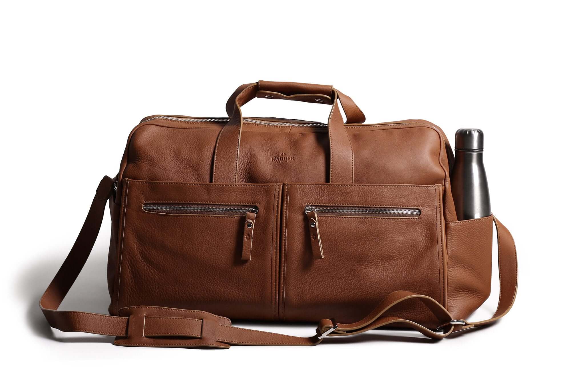 Men's Leather Weekender Bag | Harber London