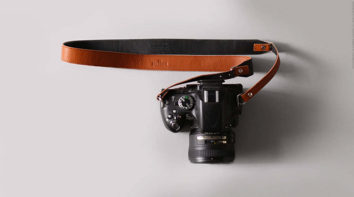 Adjustable Leather Camera Strap | Harber London