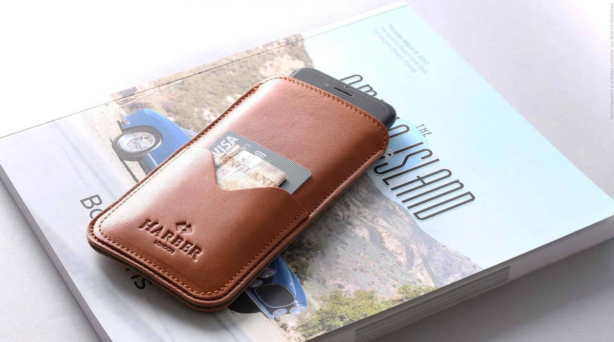 Slim Leather Smartphone Sleeve Case | Harber London